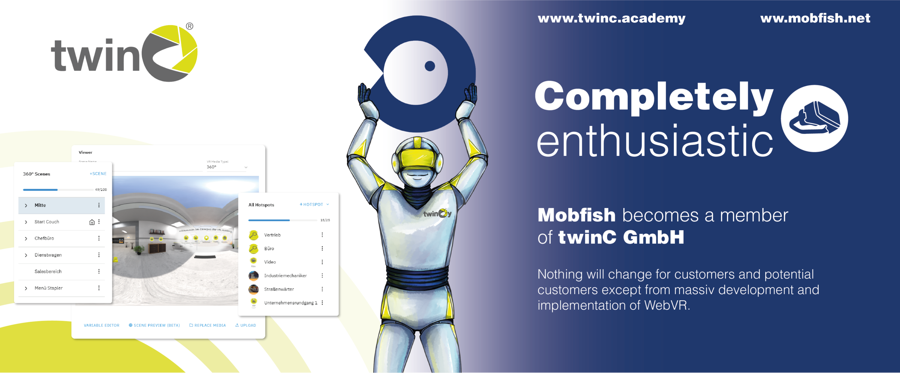 Mobfish VR Studio now a member of twinC - mobfish VR STUDIO - Build ...